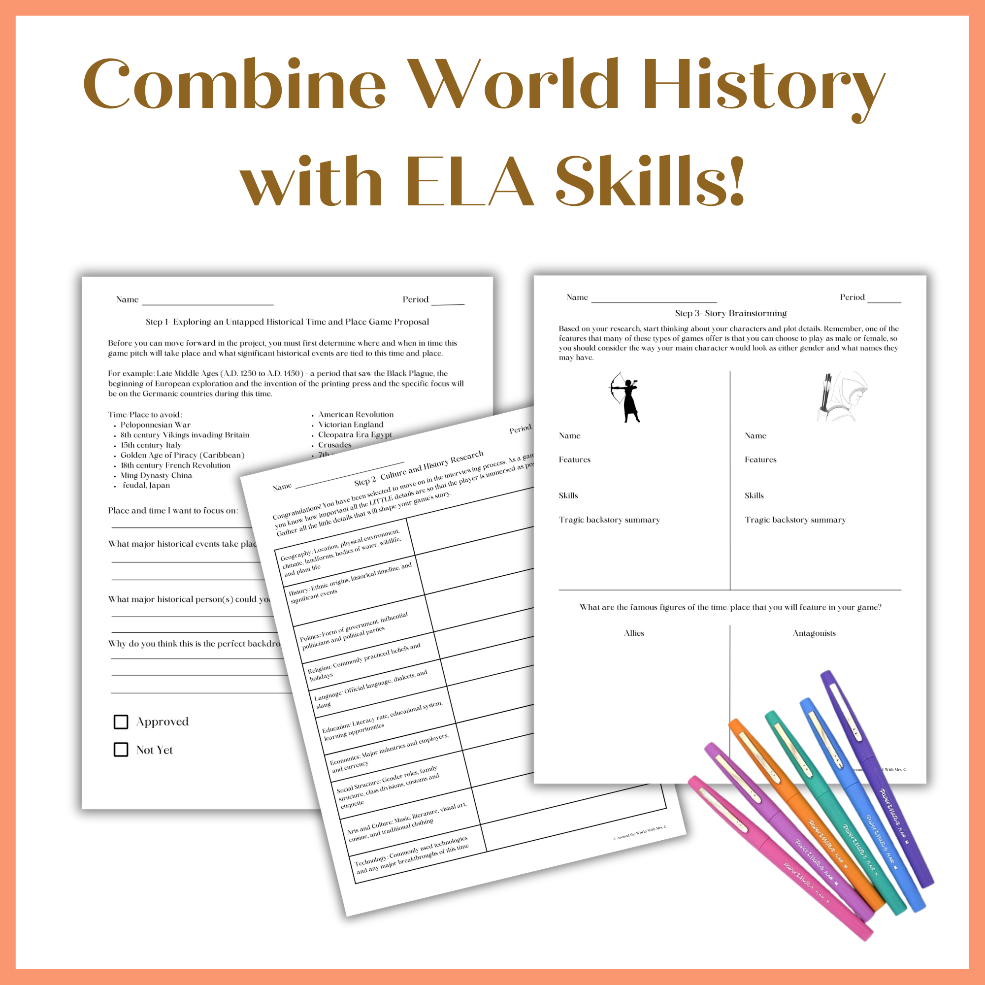 High School PBL- Historical Video Game Pitch – Around the World With Mrs. C