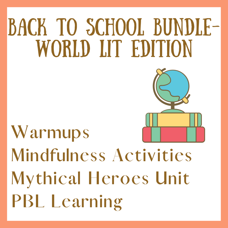 Engaging Back to School Activities for High School English: Build ...