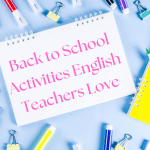 8 Back to School Activities Middle and High School English Teachers ...